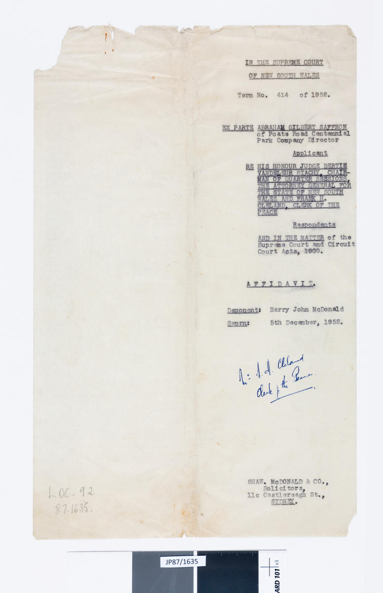 Document - Museums of History NSW