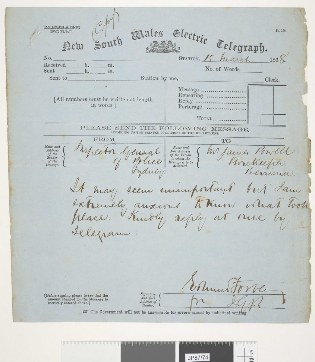 Document - Museums of History NSW